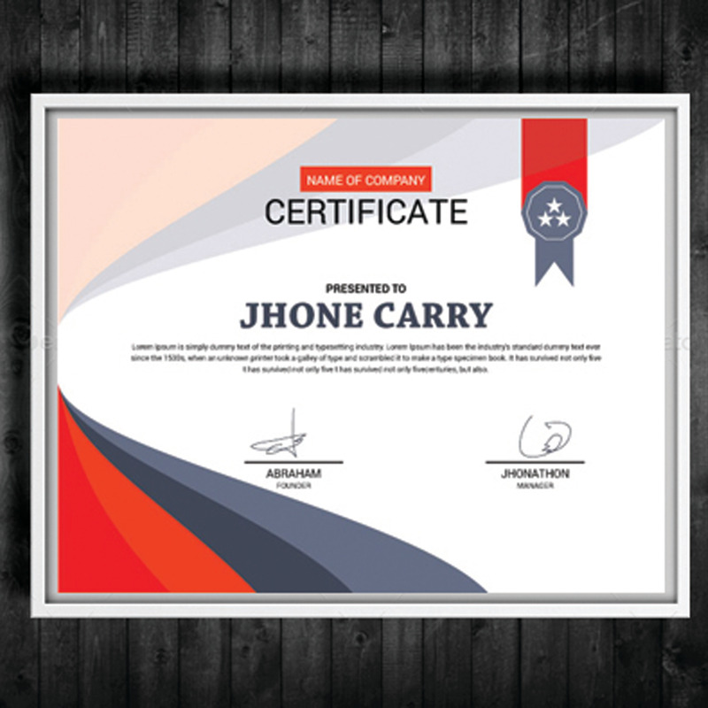 Identity page Certificate Template #97964 - TemplateMonster