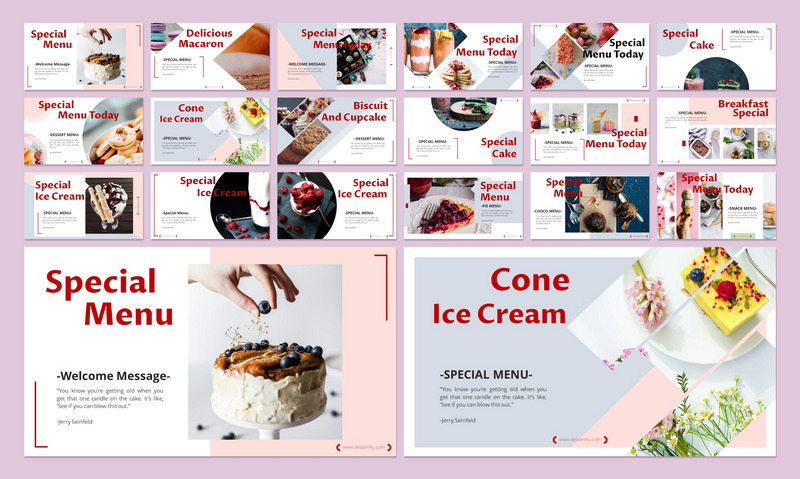 DESSERT PowerPoint template #91131 - TemplateMonster