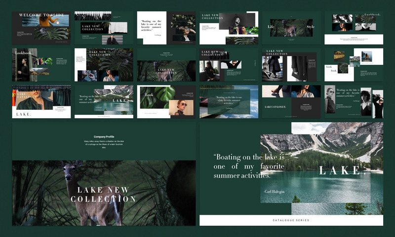 LAKE PowerPoint template #92216 - TemplateMonster