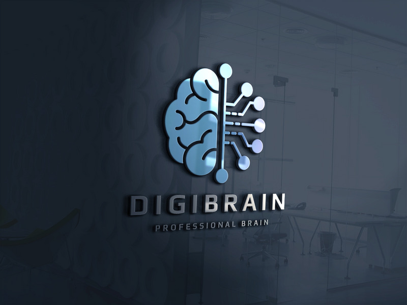 Digital Brain Logo Template #122022 - TemplateMonster