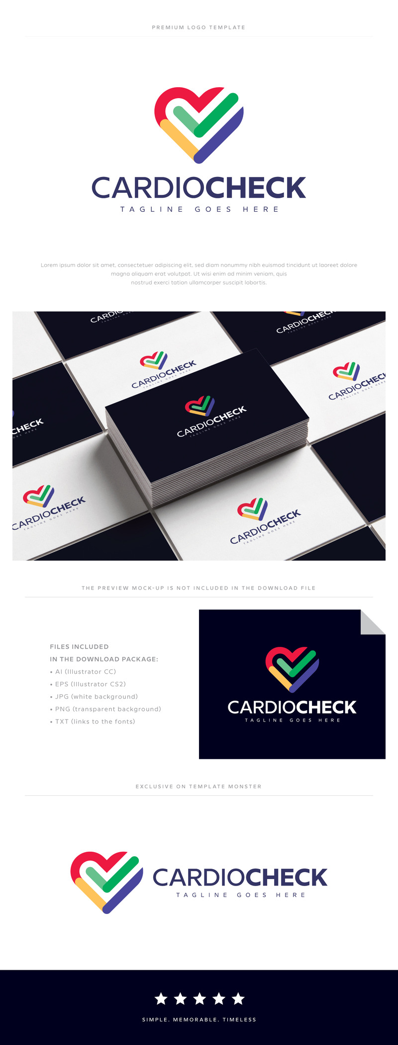 Modelo de logotipo Cardio Check #121458 - TemplateMonster