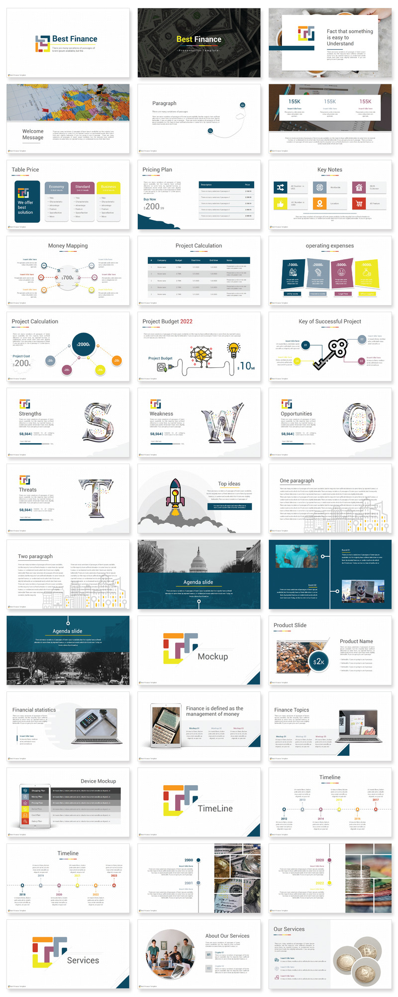 Financial balance PowerPoint template - TemplateMonster