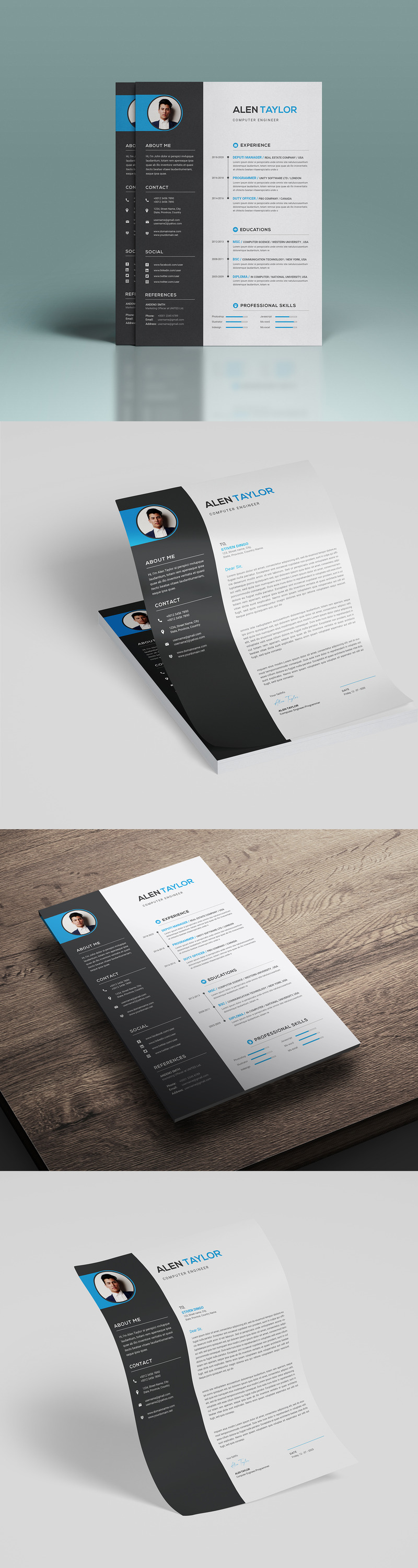 Professional CV for Job Application Resume Template