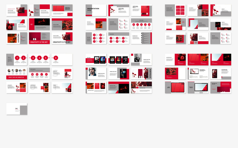 Redd - Eye Catching Presentation PowerPoint template