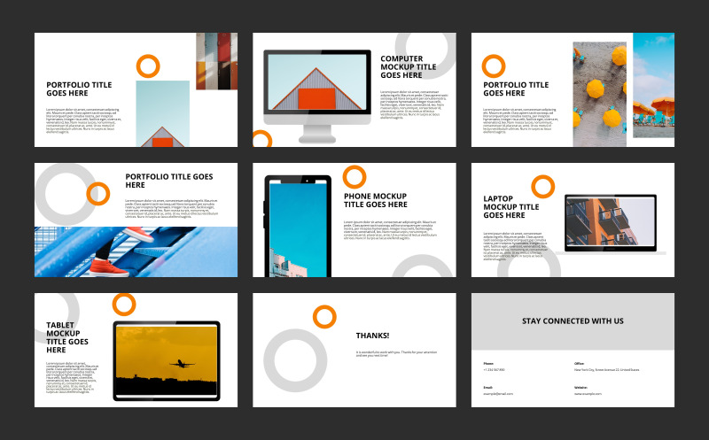 Orange Presentation PowerPoint template - TemplateMonster