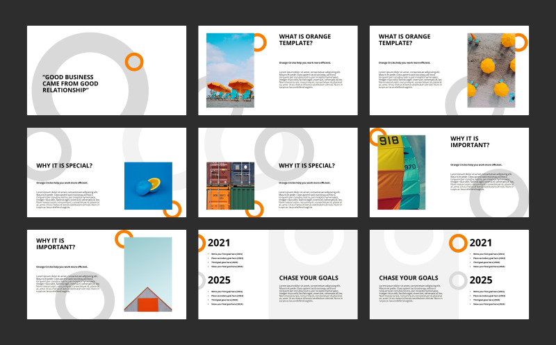 Orange Presentation PowerPoint template - TemplateMonster
