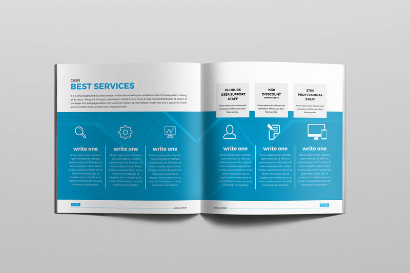 Square Annual Brochure - Corporate Identity Template