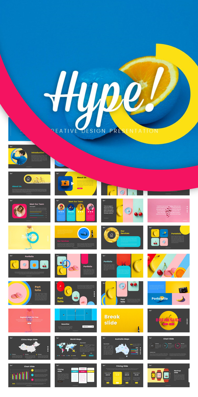 Hype Creative Business Presentation PowerPoint template