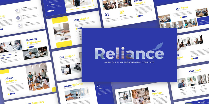 Reliance Business Presentation PowerPoint template