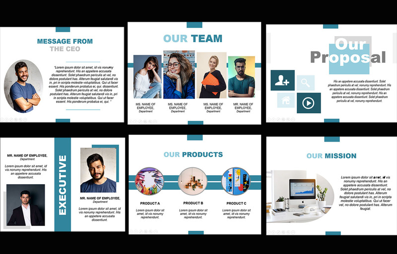 Business Profile PowerPoint template - TemplateMonster