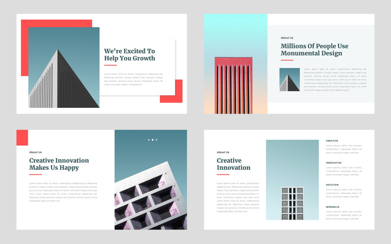 Monumental - Creative PowerPoint template - TemplateMonster