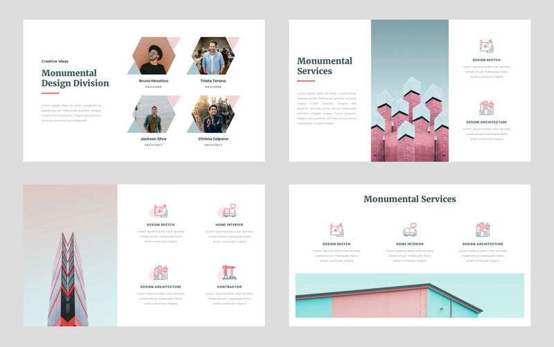Monumental - Creative PowerPoint template - TemplateMonster