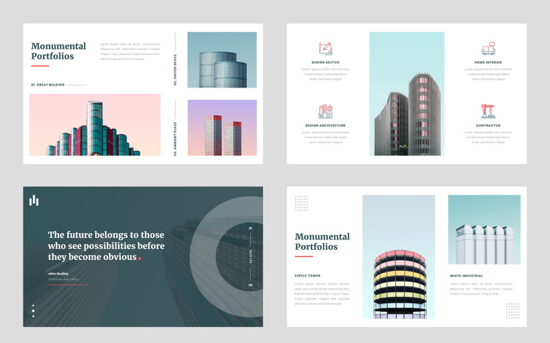 Monumental - Creative PowerPoint template - TemplateMonster