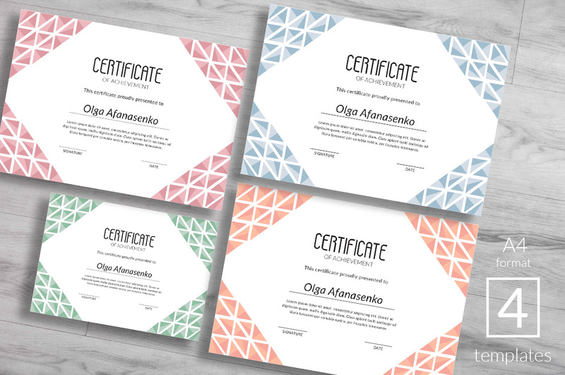 Modern and Fun Certificate Template #105393 - TemplateMonster