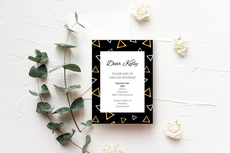Free Elegant Geometry Invitation - Corporate Identity Template