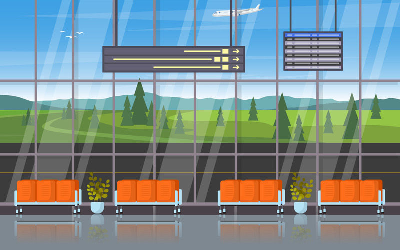 Airport Arrival Gate - Illustration #126652 - TemplateMonster