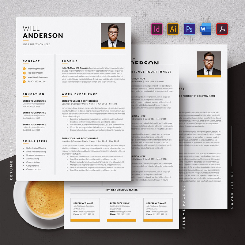 Simple CV Premium Resume Template #108154 - TemplateMonster
