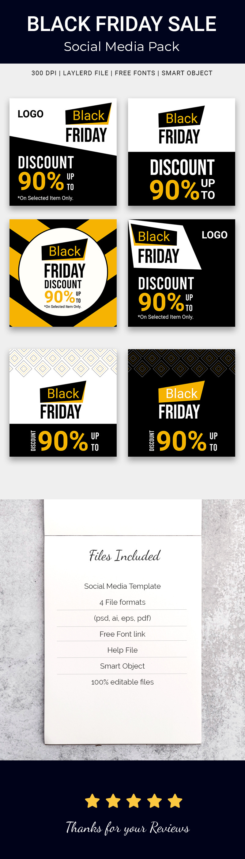 SQUARE Marketing Banner Pack Social Media Template