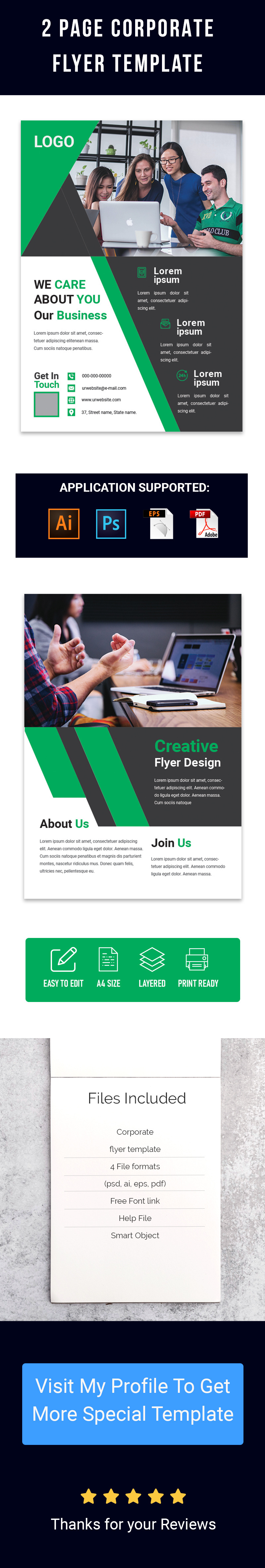 2 page Flyers Volume-4 - Corporate Identity Template