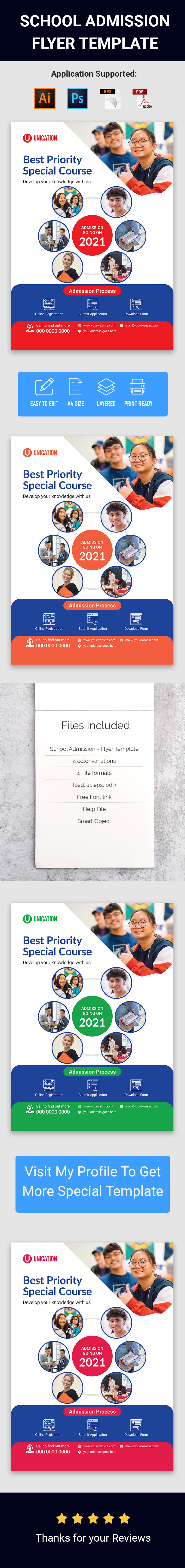 University Admission promotion flyer PSD, AI design volume-9