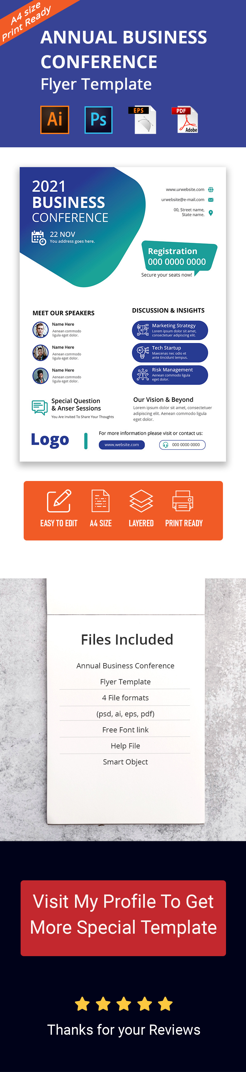 Annual Business Conference Flyer volume-2 - Corporate Identity Template