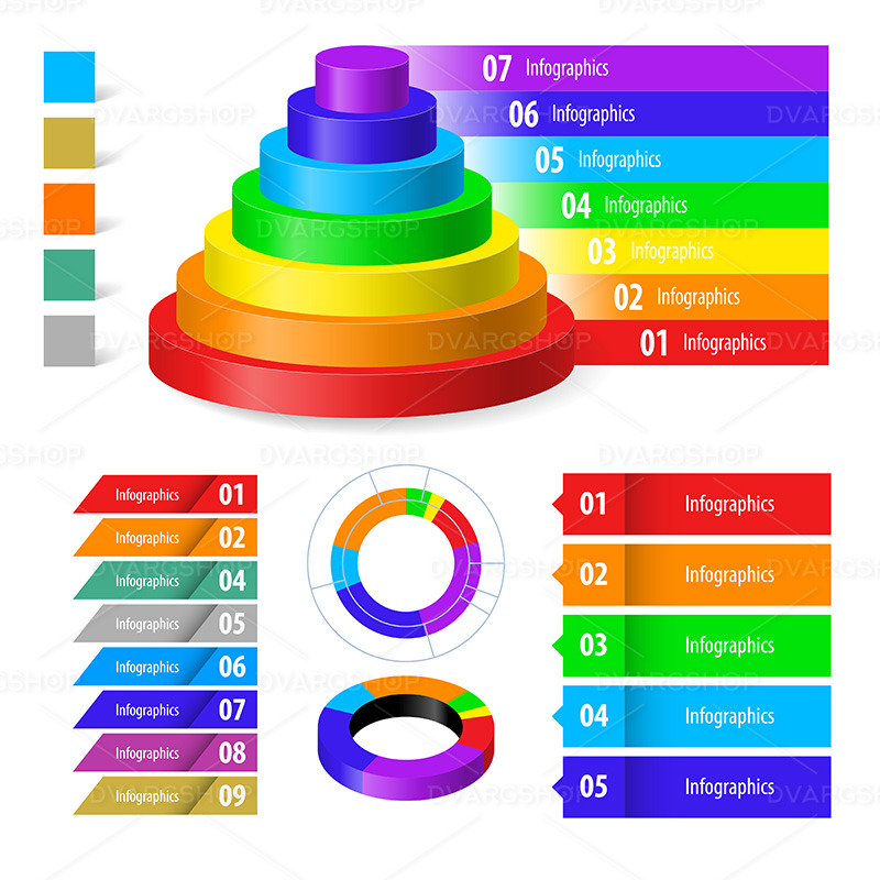 Color Infographic - Vector Image #116631 - TemplateMonster
