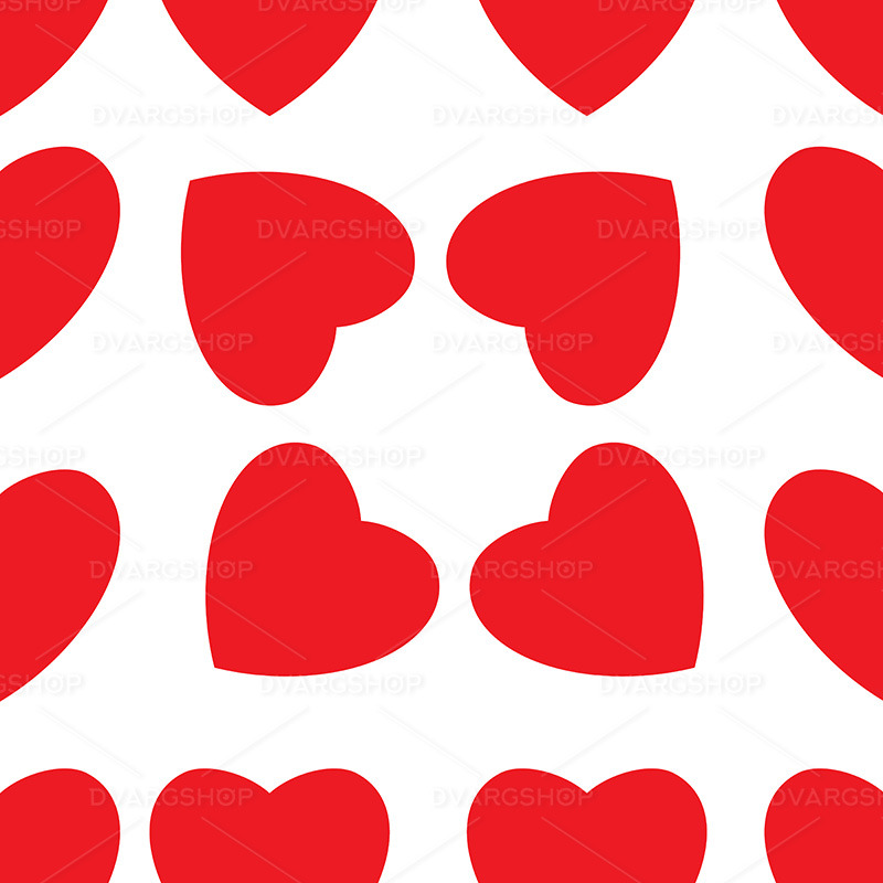 Seamless Texture of Red Hearts - Vector Image