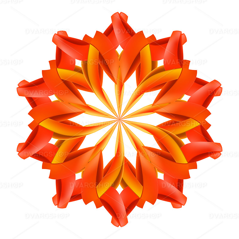 Abstract Red and Orange Pattern - Vector Image