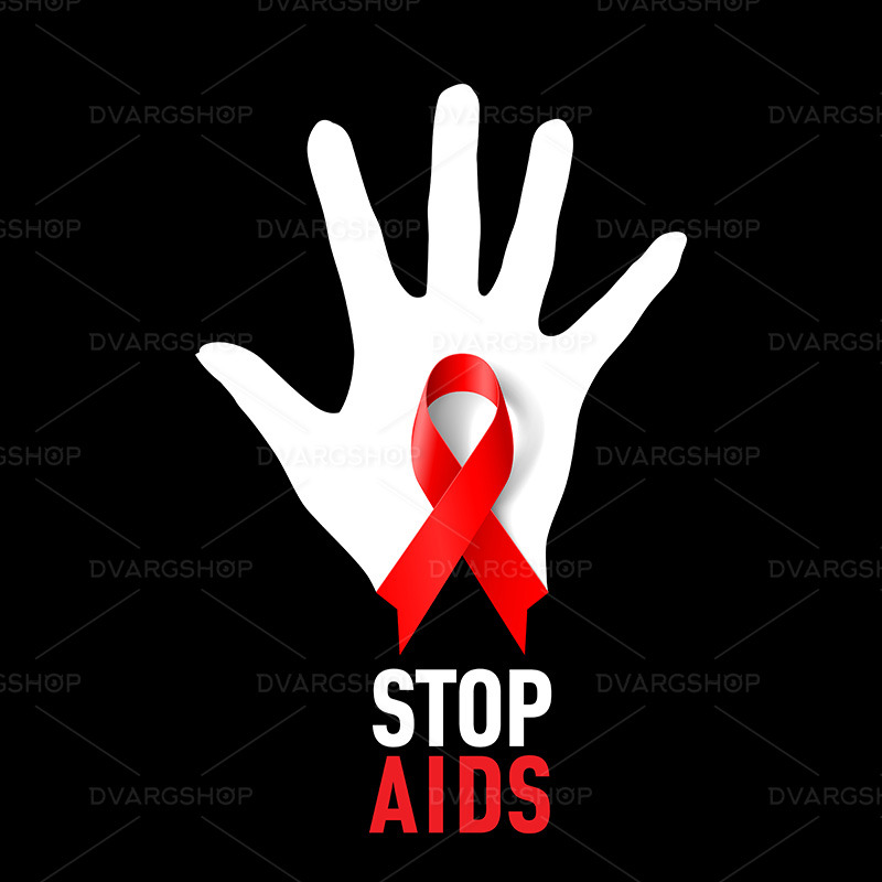 Stop AIDS Sign - Vector Image #117991 - TemplateMonster
