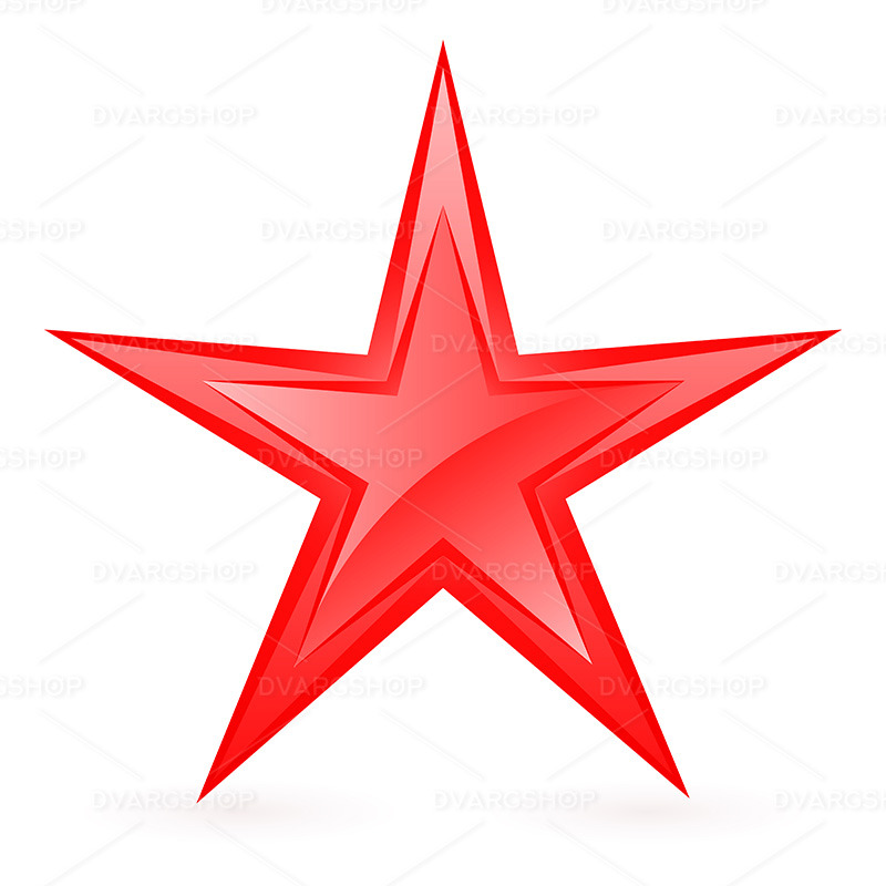 Étoile rouge brillante - image vectorielle - TemplateMonster