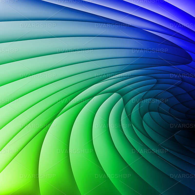 Green and Blue Waves - Vector Image #119190 - TemplateMonster
