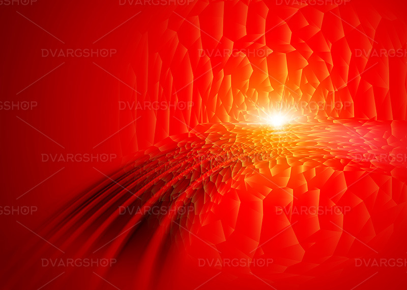 Futuristic Red Digital Background - Vector Image