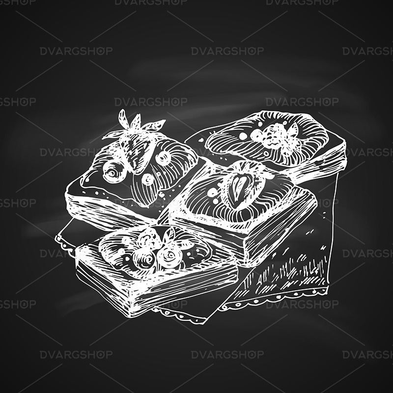 Skiss av mat - vektorbild #119170 - TemplateMonster