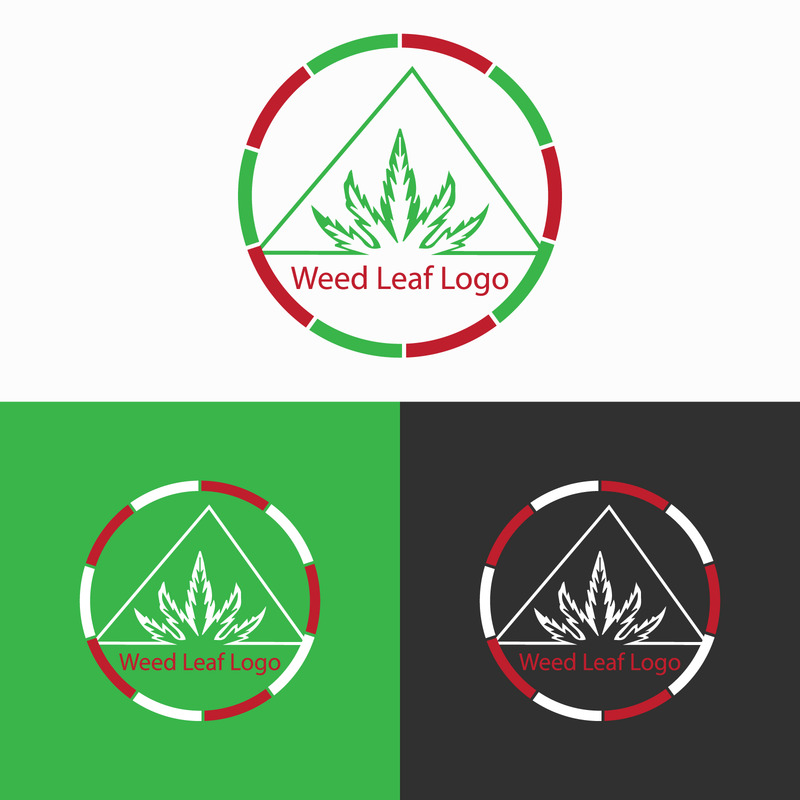Weed Leaf Logo Template #119274 - TemplateMonster