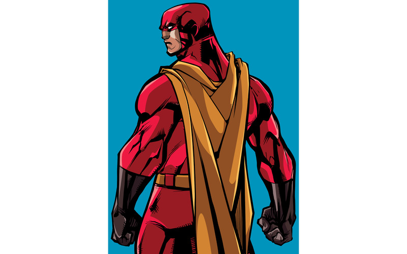 Superhero Back Battle Mode - Illustration - TemplateMonster