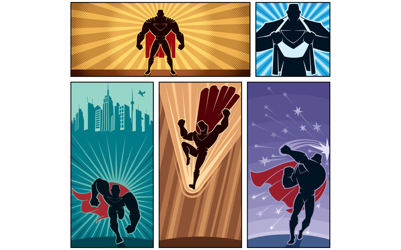 Superhero Banners 2 - Illustration #152588 - TemplateMonster