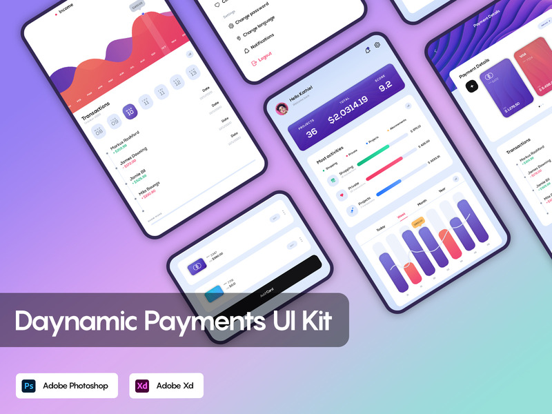 Dynamic Payments UI Kit #123339 - TemplateMonster