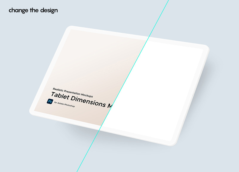 Tablet Dimensions product mockup #122859 - TemplateMonster