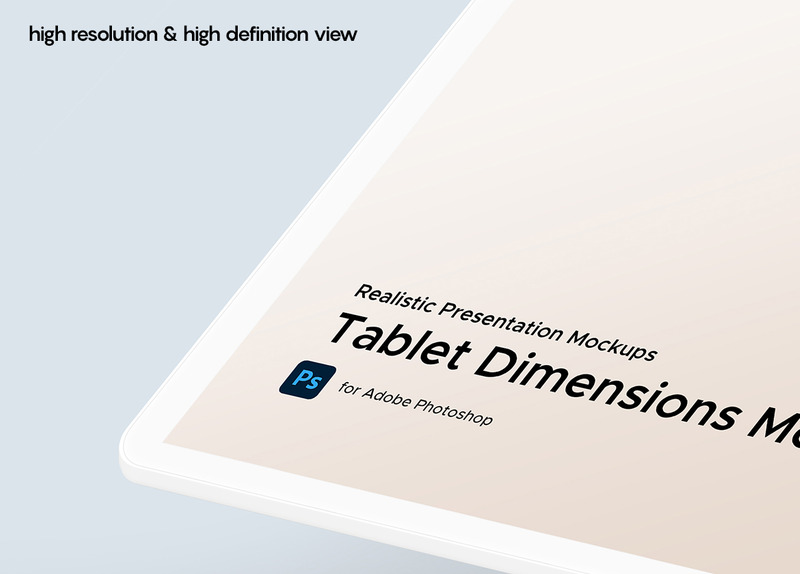 Tablet Dimensions product mockup #122859 - TemplateMonster