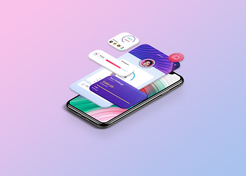 Isometric App Presentation product mockup - TemplateMonster