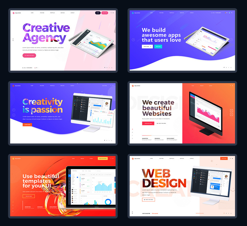 40 Website Presentation Headers PSD Template