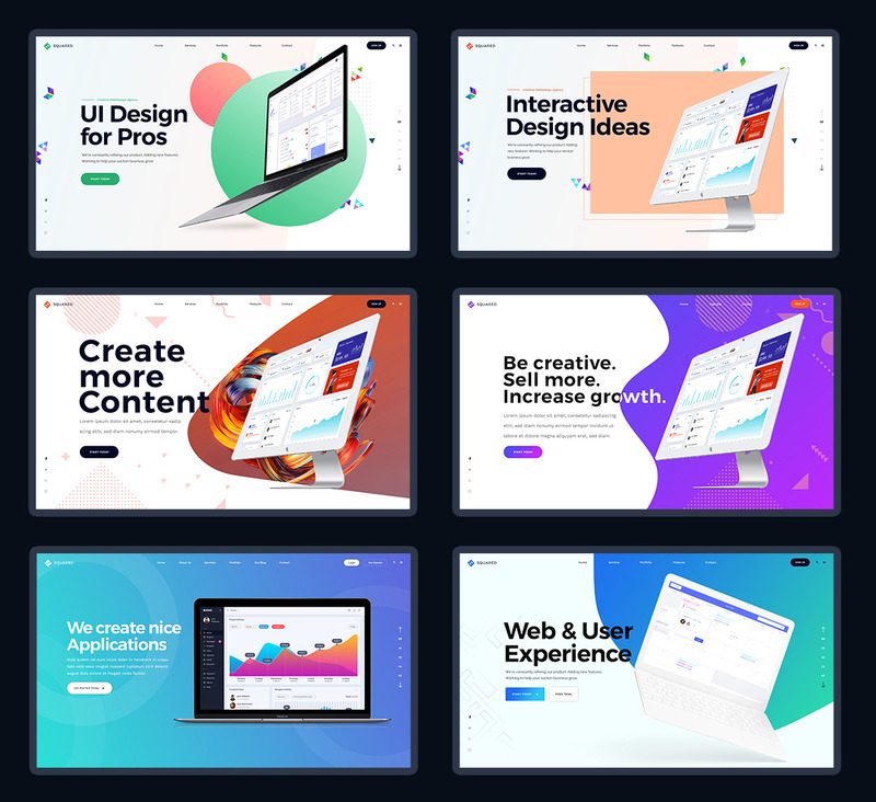 40 Website Presentation Headers PSD Template