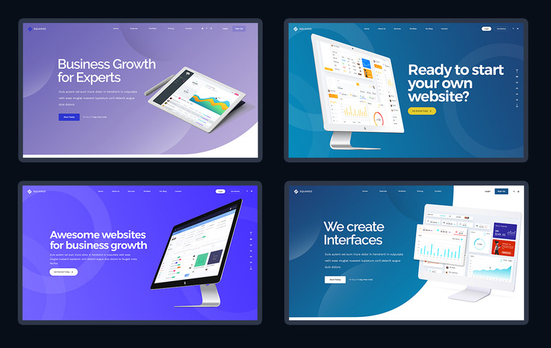 40 Website Presentation Headers PSD Template