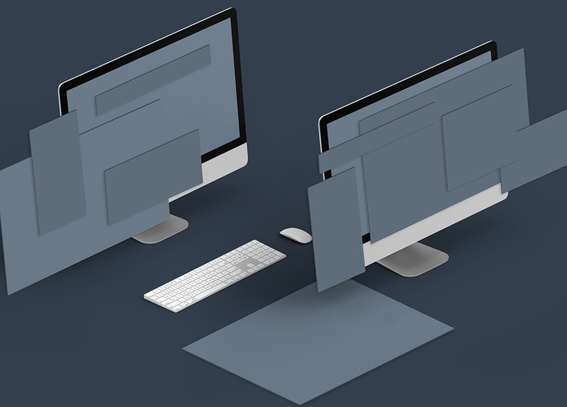 Isometric Website Screens 4.0 product mockup