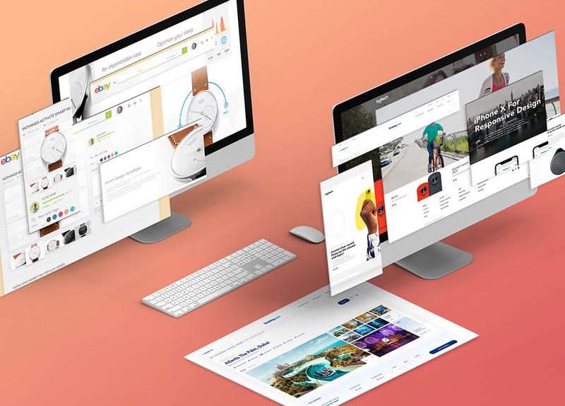 Isometric Website Screens 4.0 product mockup