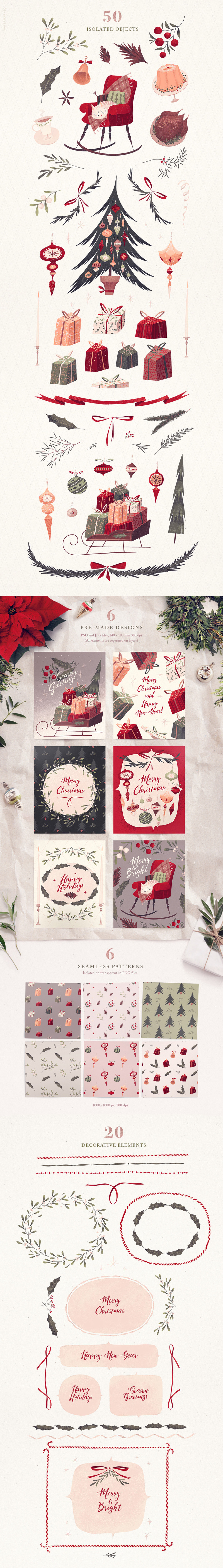 Gentle Christmas - Illustration #122652 - TemplateMonster