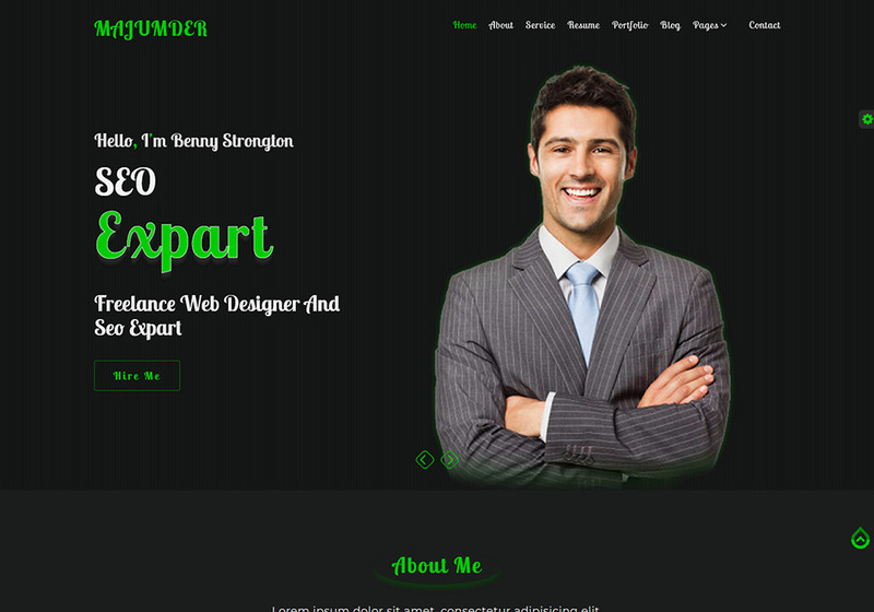 MAJUMDER-2 Portfolio Landing Page Template - TemplateMonster