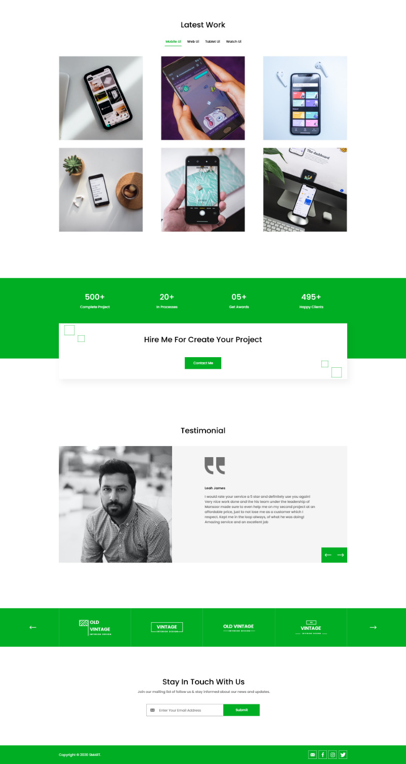 SMART - Portfolio PSD PSD Template #157590 - TemplateMonster