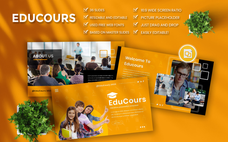 Educourse Business Google Slides #111703 - TemplateMonster