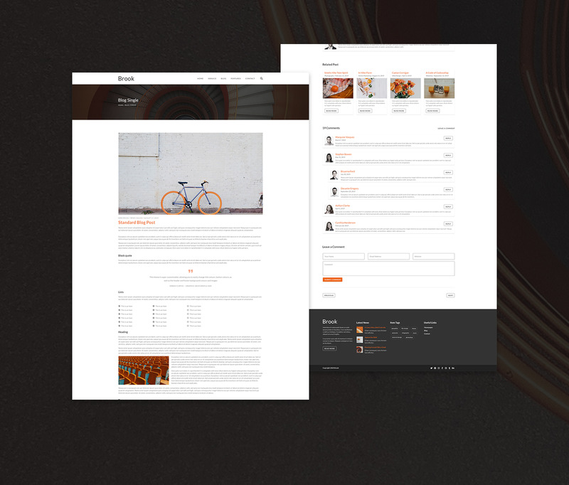 Brook - Business Material PSD Template - TemplateMonster